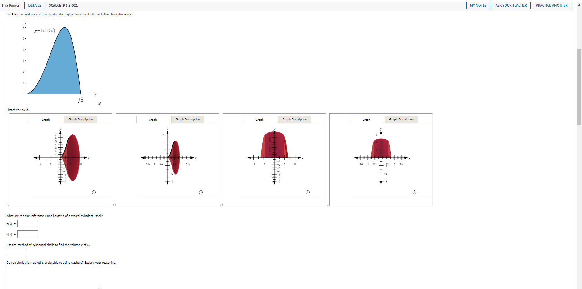 Solved Let S be the solid obtained by rotating the region | Chegg.com