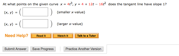 Solved At what points on the given curve x- 4t3, y 4 12t - | Chegg.com