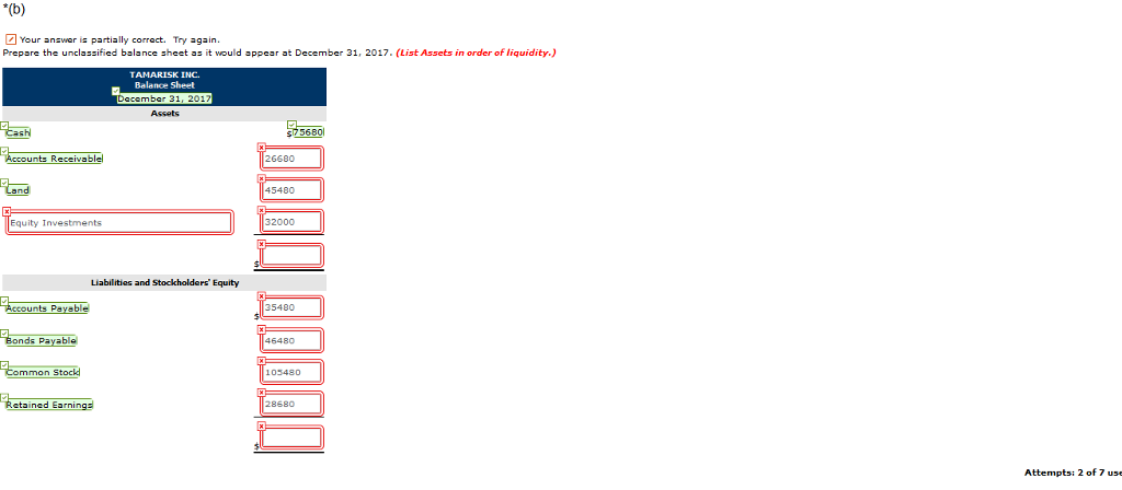 Solved Problem 5-7 (Part Level Submission) Tamarisk Inc. had | Chegg.com