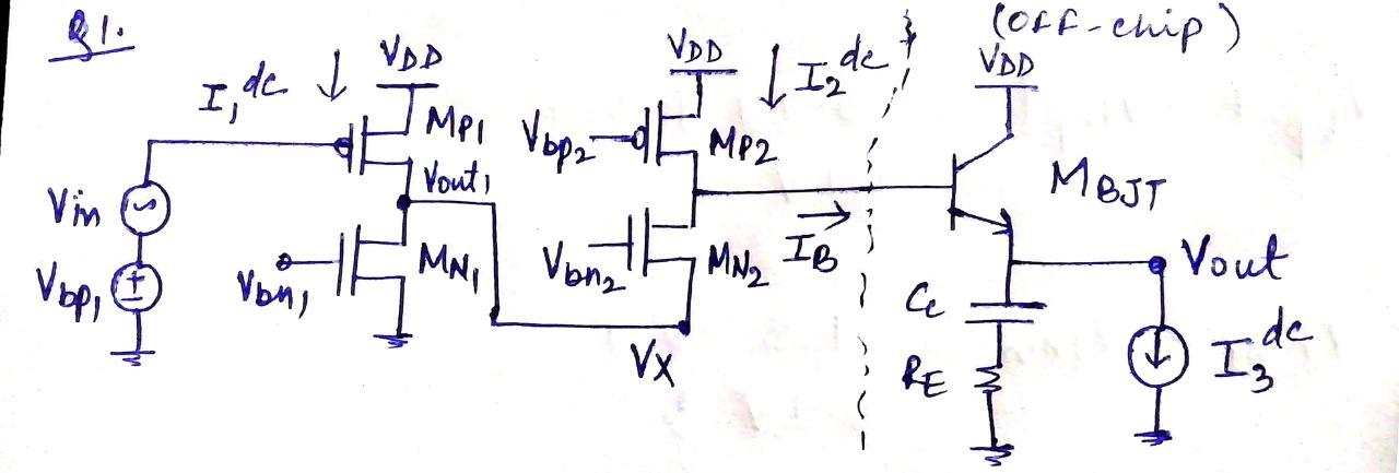 Vin = 0.7V = Vbp1 Voni 1.3V 1.53V 6 x 2 x 180 nm 2 x | Chegg.com