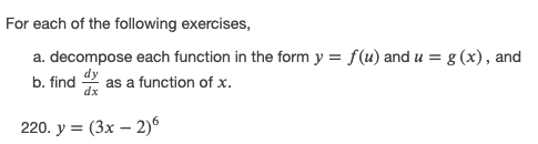 Solved For each of the following exercises, a decompose each | Chegg.com