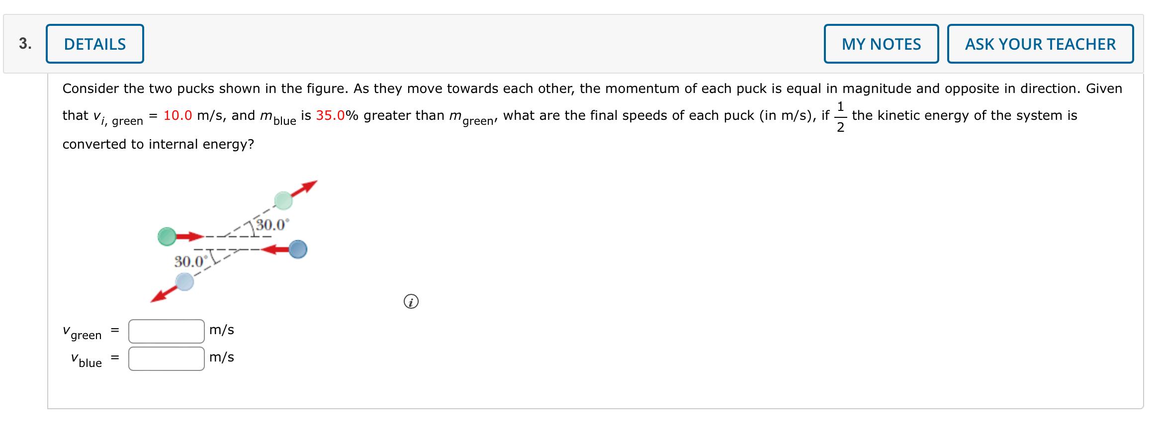 Solved Consider the two pucks shown in the figure. As they | Chegg.com