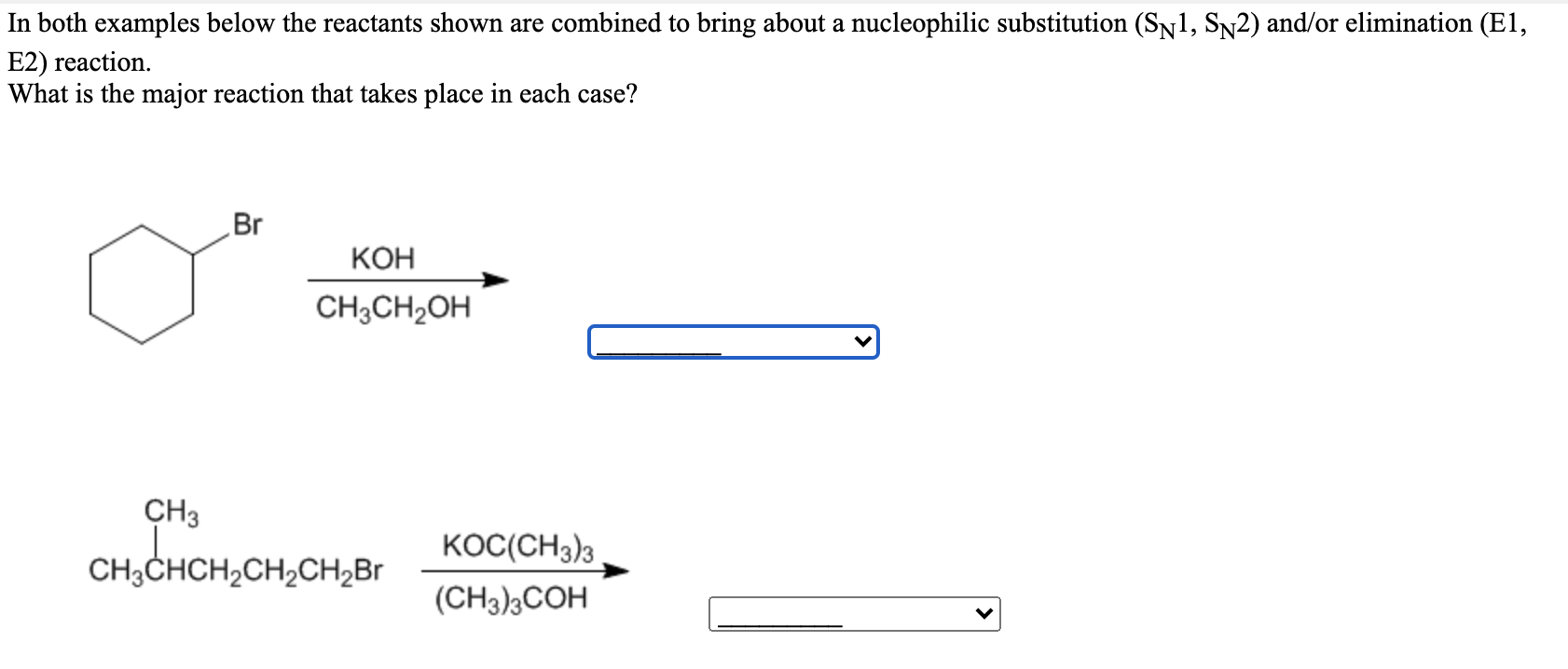 Solved In both examples below the reactants shown are | Chegg.com