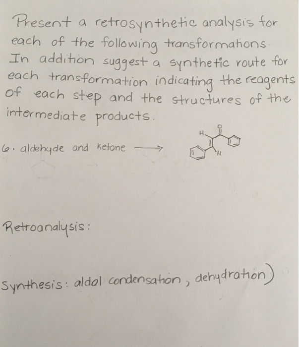 Solved Present a retrosynthetic analysis for each of the | Chegg.com