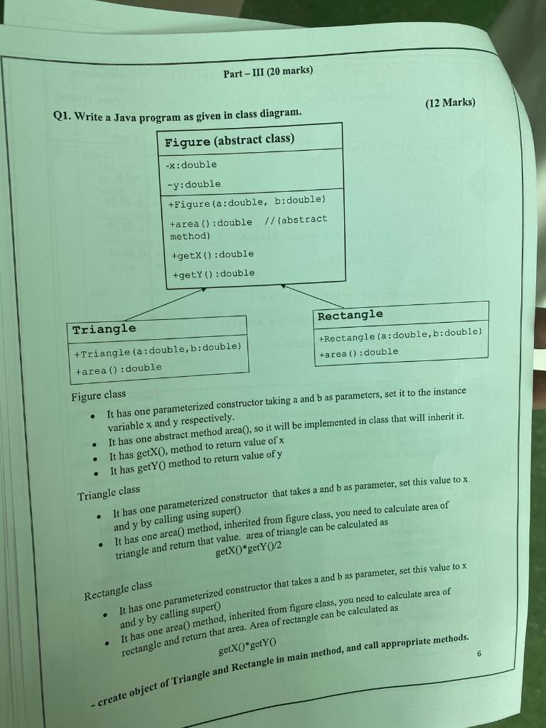 Solved (8 Marks) 2. Write a java program in which a method | Chegg.com