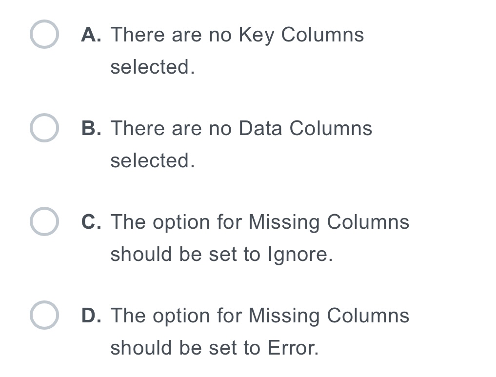Solved A Transpose tool has the following configuration. Why | Chegg.com