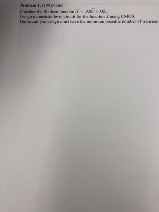 Solved Problem 1, (100 points) Consider the Boolean function | Chegg.com