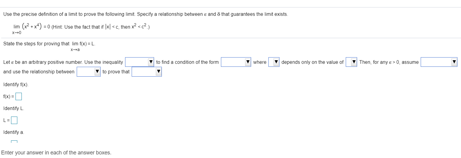 Solved Use the precise definition of a limit to prove the | Chegg.com