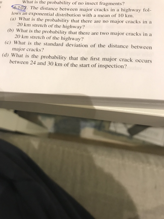 Solved LI What is the probability of no insect fragments? he | Chegg.com