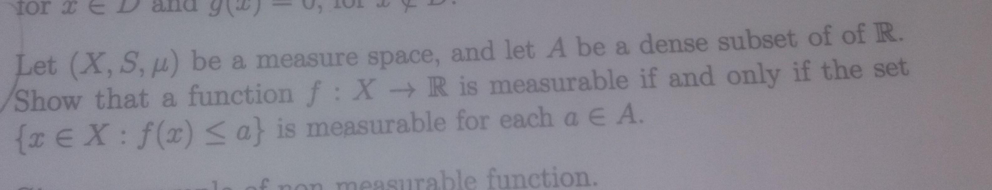 Solved ΤΟΥΣ E Let X S P Be A Measure Space And Let A Be