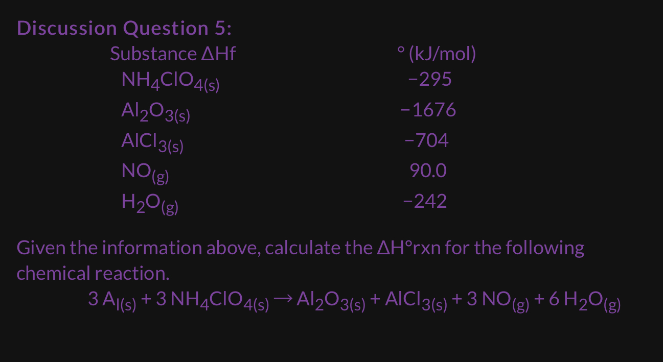 Solved Given the information above, calculate the ΔH∘ rxn | Chegg.com