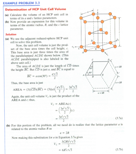 Solved If you were to assume that the unit cell volume (Vuc) | Chegg.com