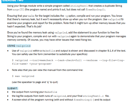 Solved the strings module will be below: Strings.h #ifndef | Chegg.com