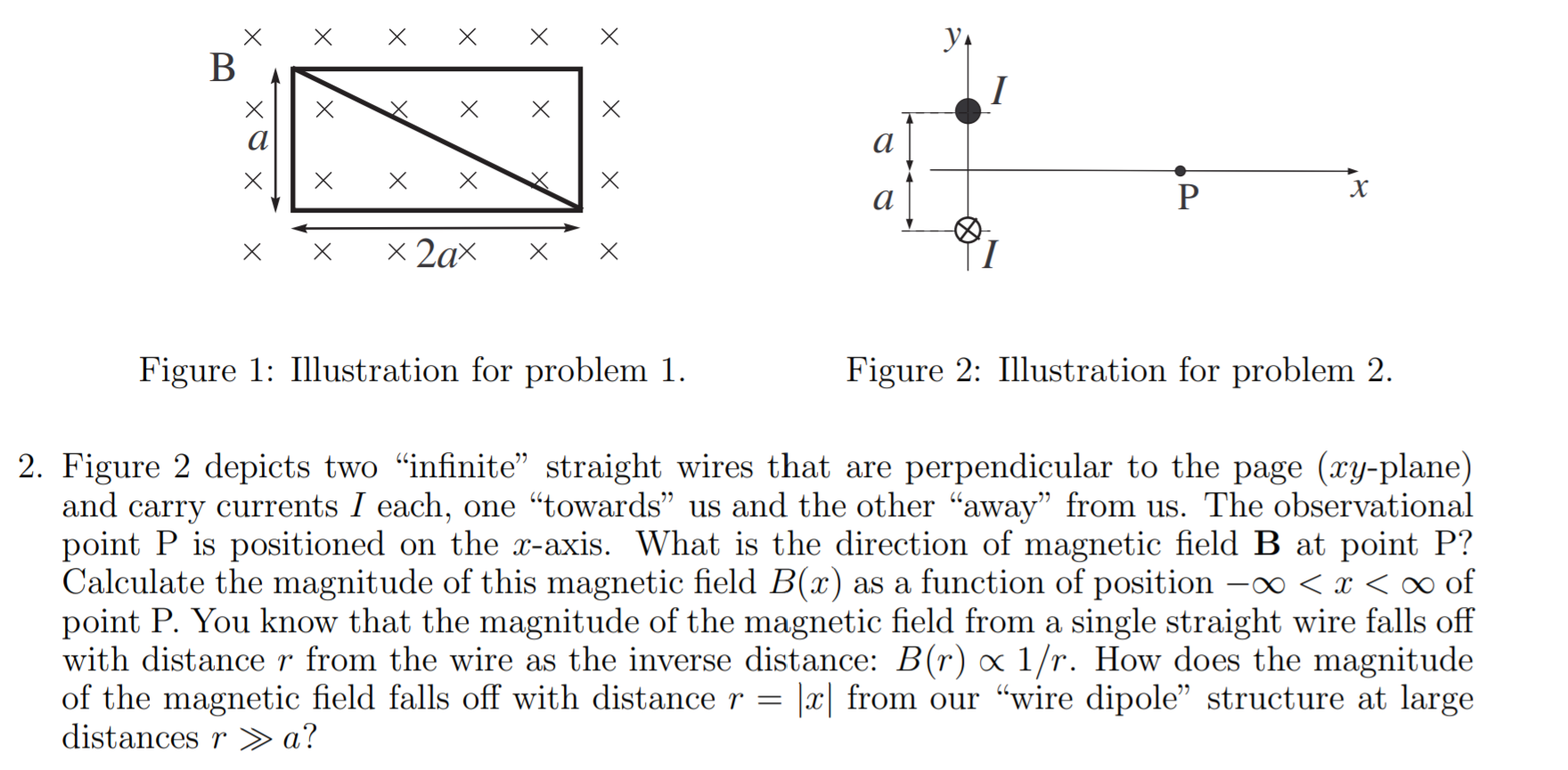Solved Figure 2 depicts two “infinite” straight wires that | Chegg.com