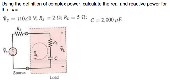 Solved Using the definition of complex power, calculate the | Chegg.com