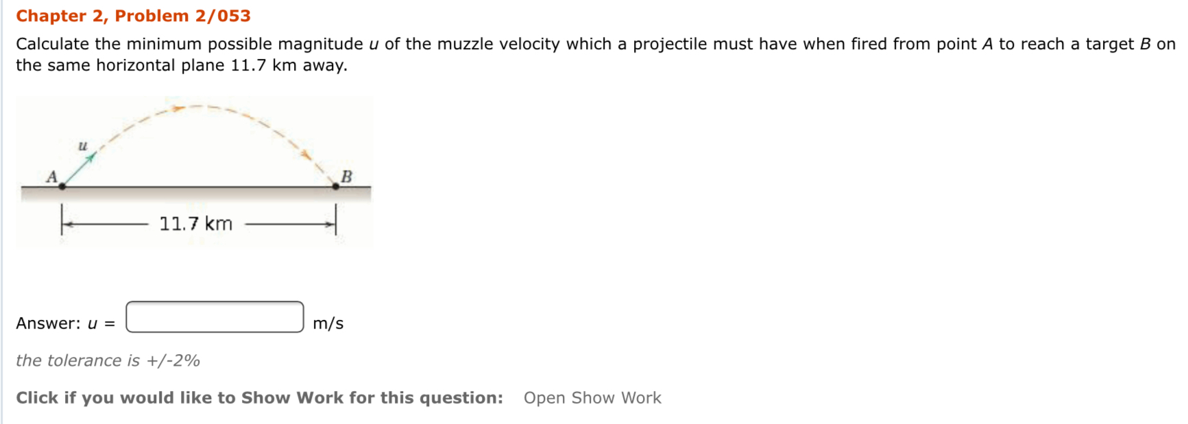 Solved Chapter 2, Problem 2/053 Calculate the minimum | Chegg.com