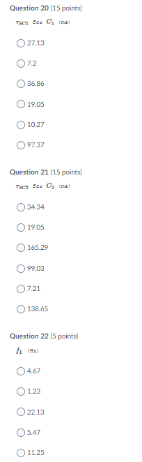 Solved Problem 6 Given the following low frequency | Chegg.com