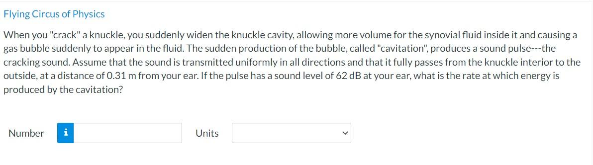 Solved Flying Circus of Physics When you "crack" a knuckle, | Chegg.com