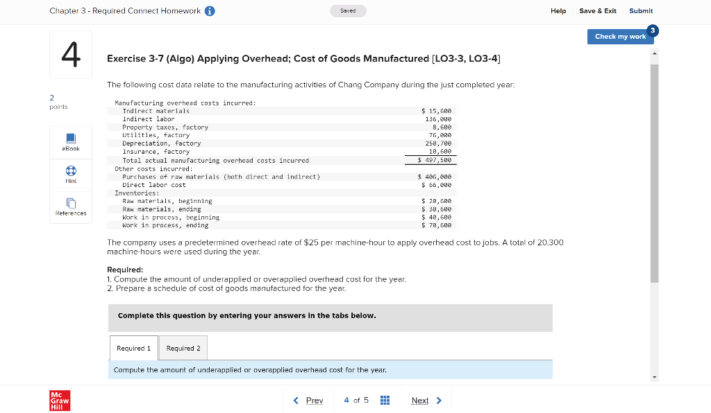 Solved Exercise 3-7 (Algo) Applying Overhead; Cost of Goods | Chegg.com