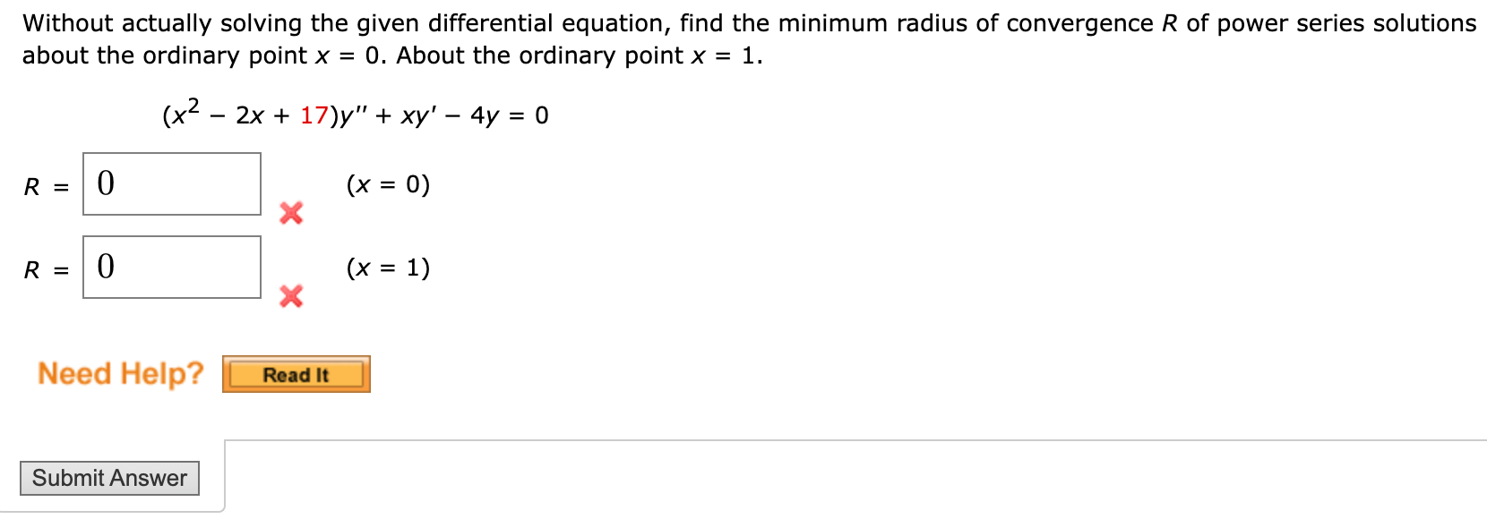 Solved Without actually solving the given differential | Chegg.com