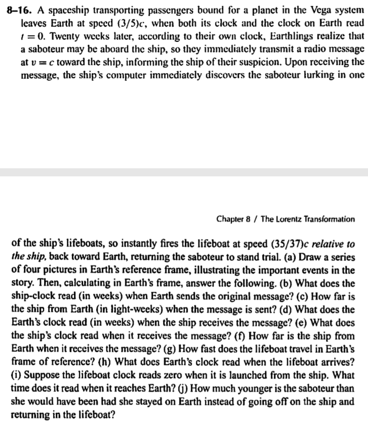 Solved Special Relativity - Helliwell 8-16 from Chapter 8 | Chegg.com