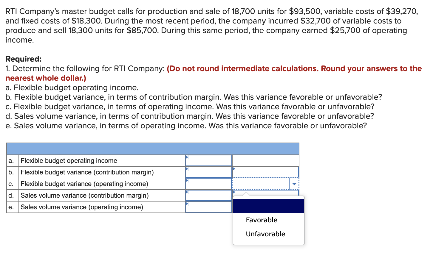 Solved RTI Company’s master budget calls for production and | Chegg.com
