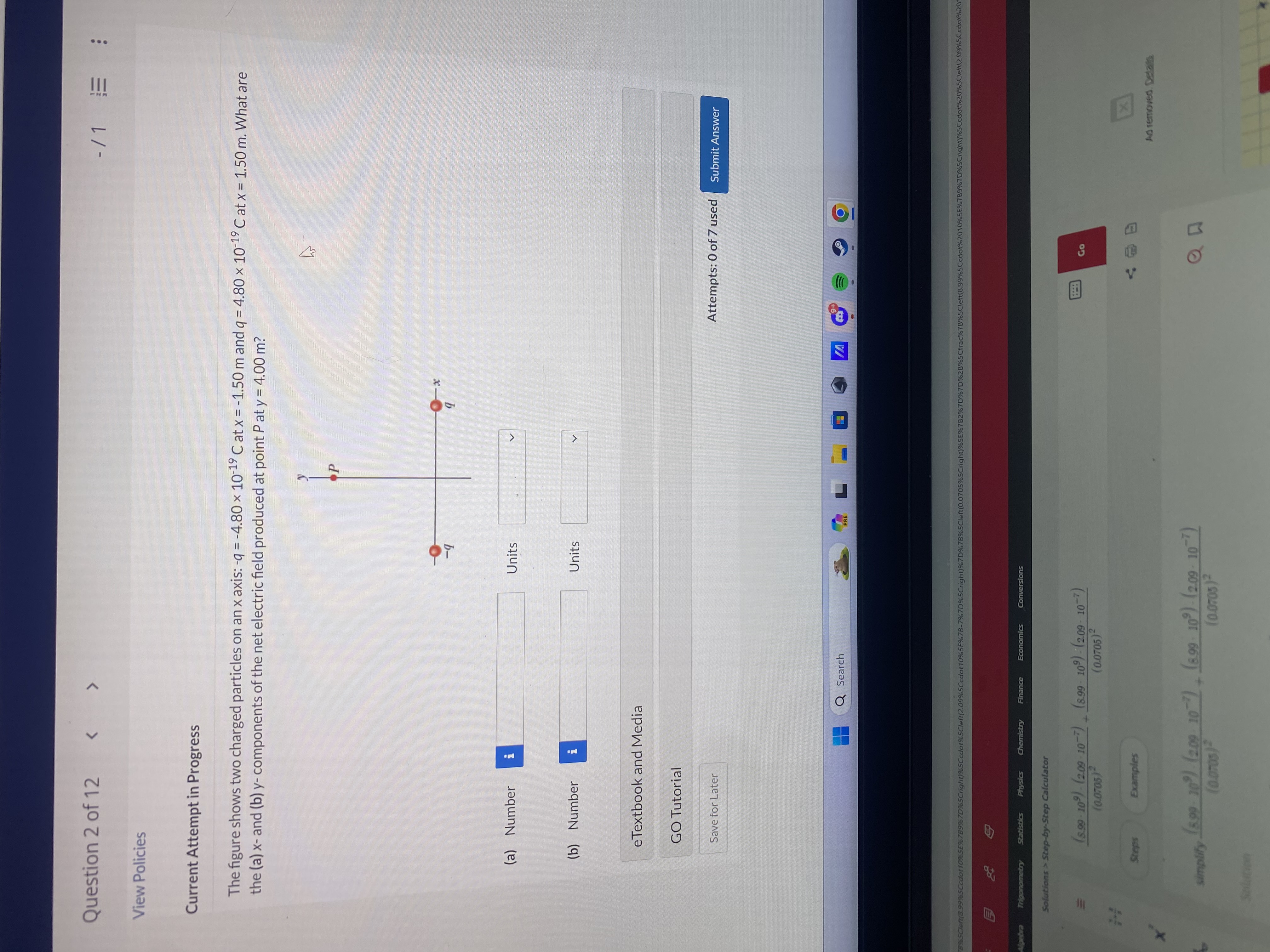 Solved The figure shows two charged particles on an x axis: | Chegg.com