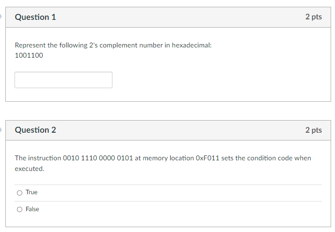 Solved Question 1 Represent the following 2's complement | Chegg.com
