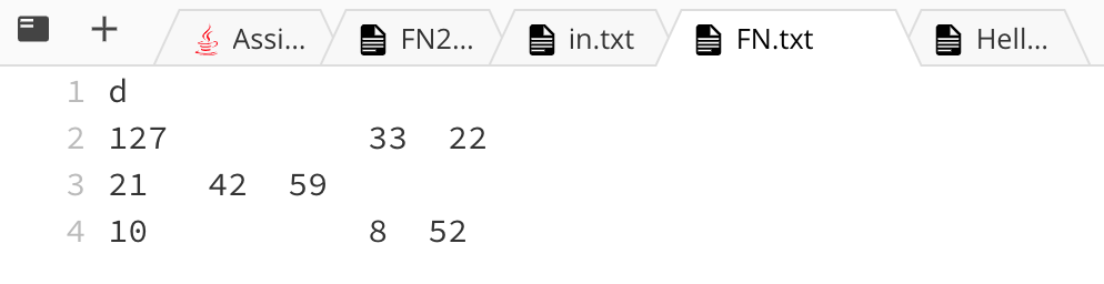 Solved Hi, I was given the following files, FN2.txt, | Chegg.com