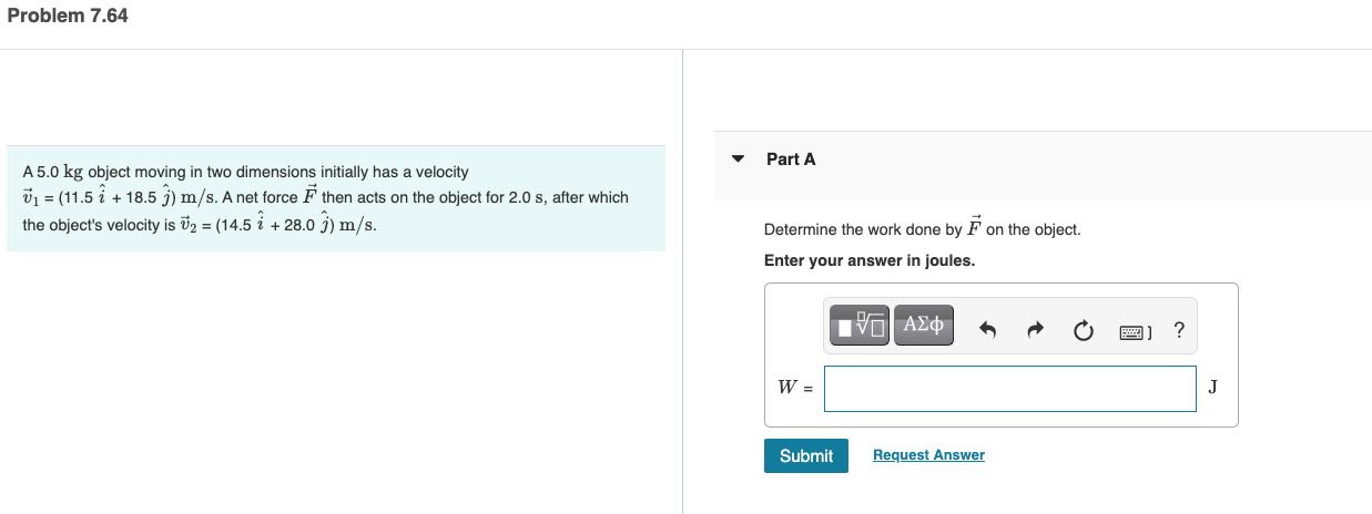 Solved A 5.0 kg object moving in two dimensions initially | Chegg.com