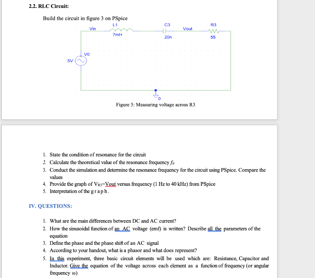 Solved In this experiment, we will learn some of basic | Chegg.com