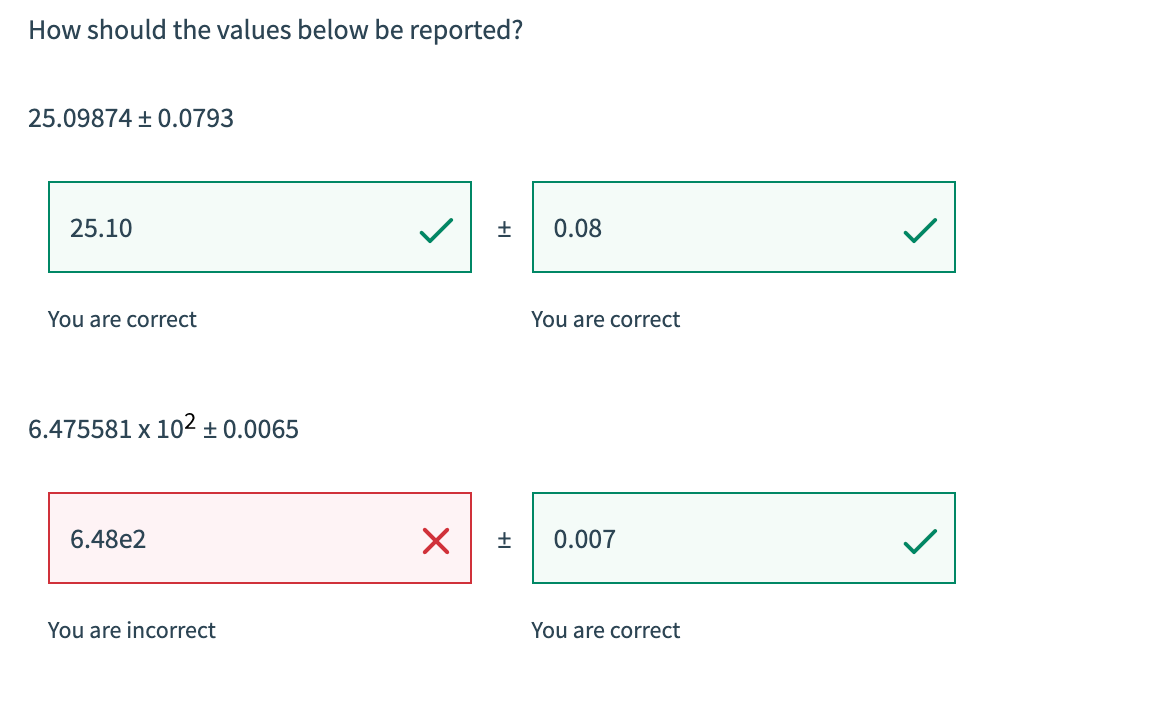 Solved How should the values below be reported? | Chegg.com
