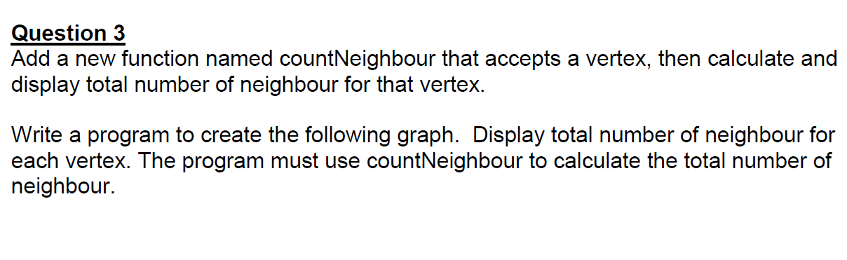 Solved Question 3 Add a new function named countNeighbour | Chegg.com