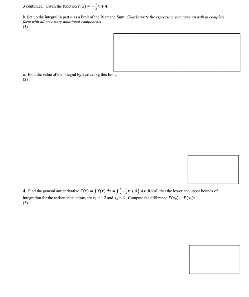 Solved 3. Given the function f(x) -*** +4: a. Neatly graph | Chegg.com