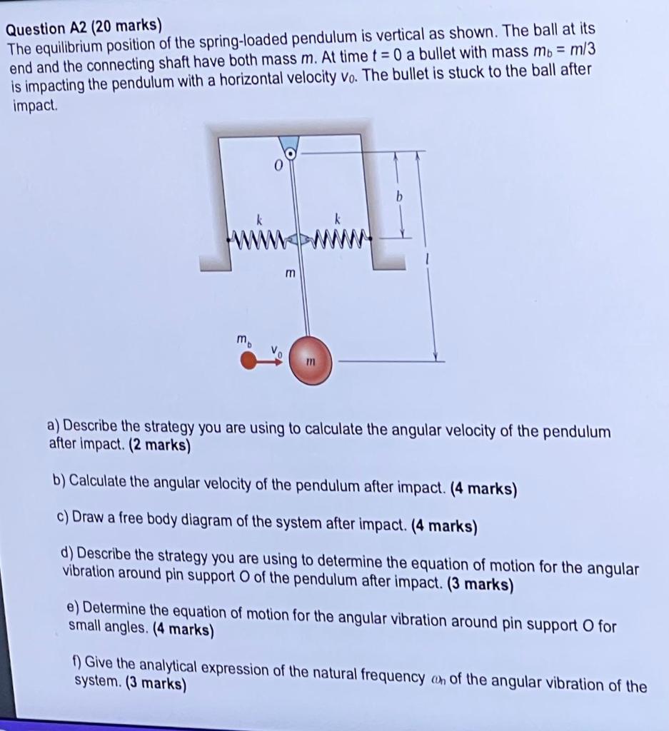 Solved Question A2 (20 marks) The equilibrium position of | Chegg.com