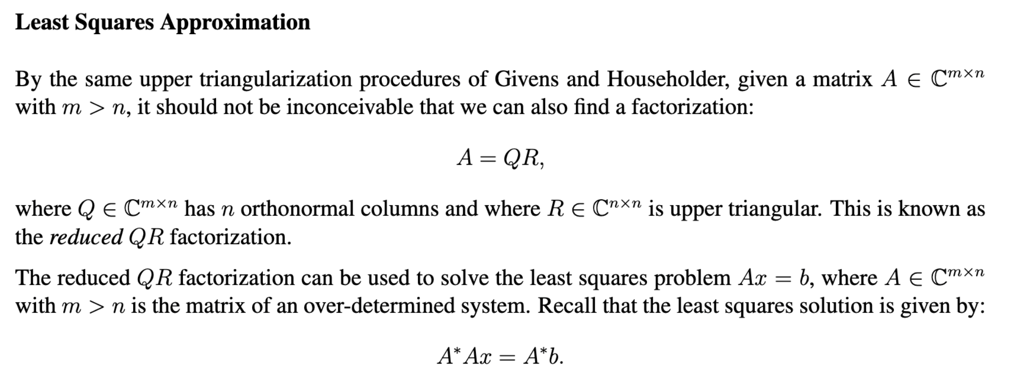 Least Squares Approximation By the same upper | Chegg.com