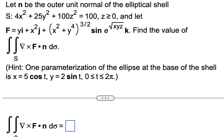 Solved Let n be the outer unit normal of the elliptical | Chegg.com