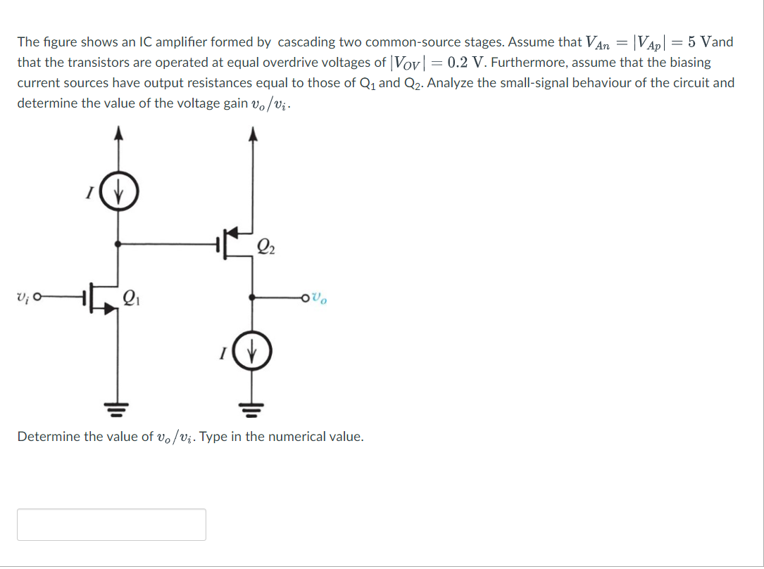 Solved The figure shows an IC amplifier formed by cascading | Chegg.com