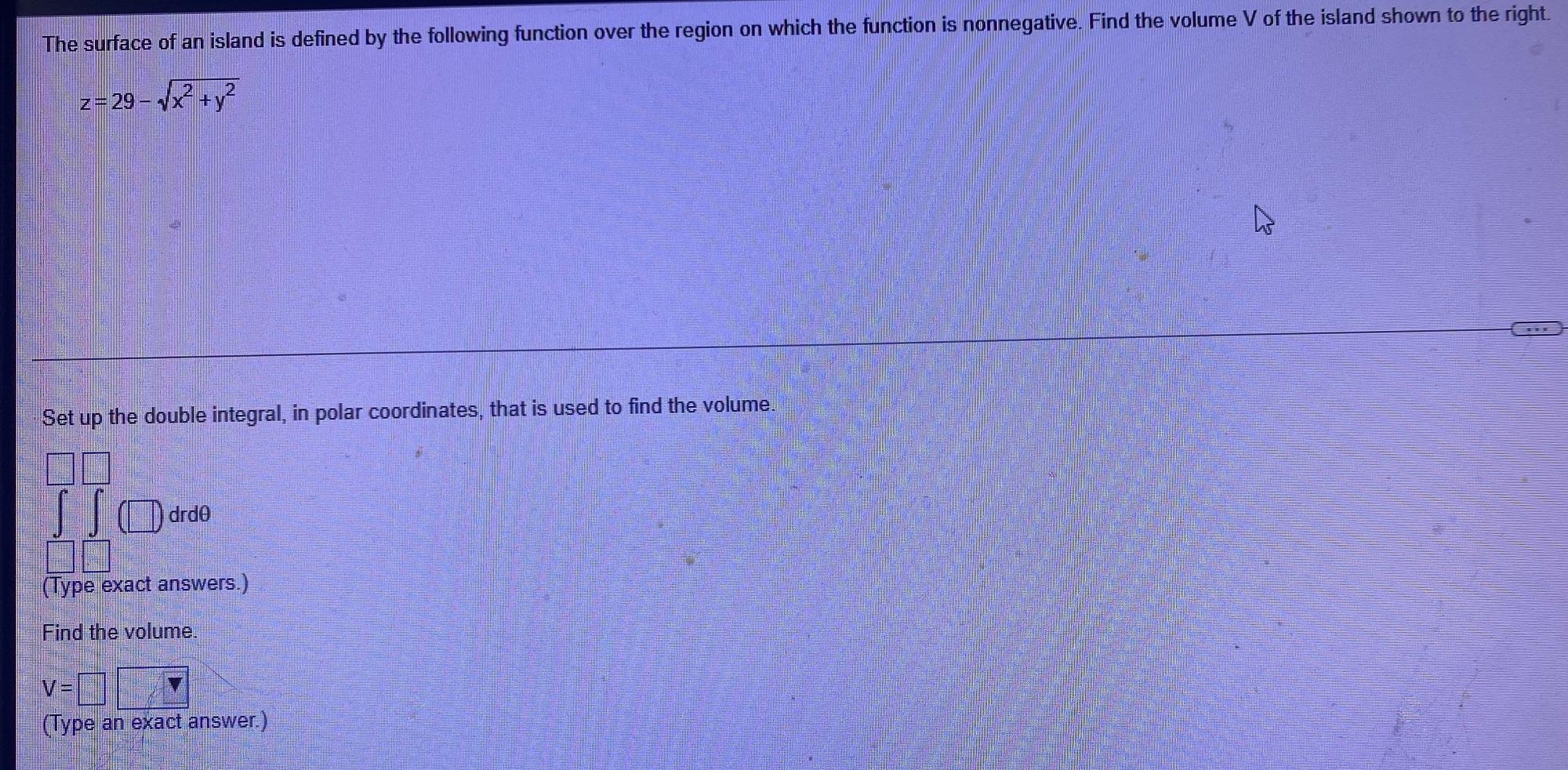 Solved The surface of an island is defined by the following | Chegg.com