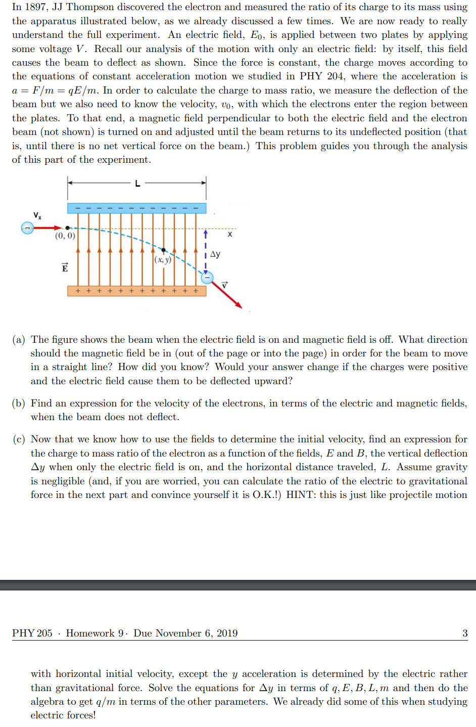 Solved In 1897, JJ Thompson discovered the electron and | Chegg.com