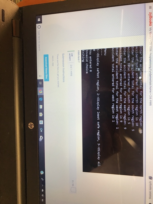 Solved zyBooks My library CS 1336:Programming Fundamentals | Chegg.com
