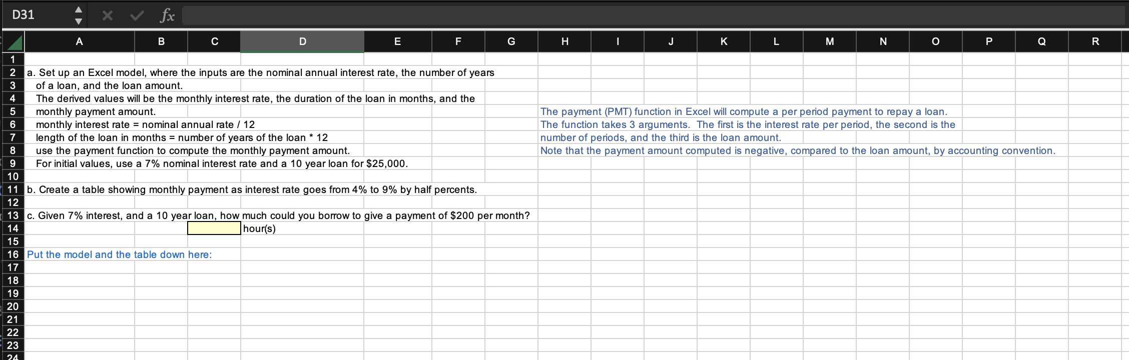 PLZ USE EXCEL | Chegg.com