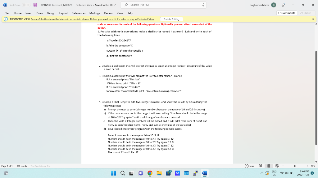 Solved output. 1. Practice arithrnetic operations: make a | Chegg.com
