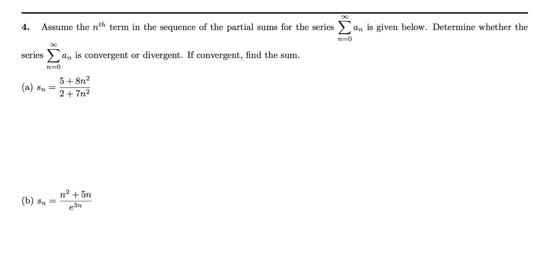 Solved 4. Assume the nth term in the sequence of the | Chegg.com