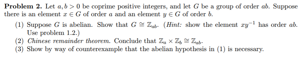 Problem 2. Let a,b > 0 be coprime positive integers, | Chegg.com