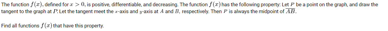 Solved The function f(x), ﻿defined for x>0, ﻿is positive, | Chegg.com
