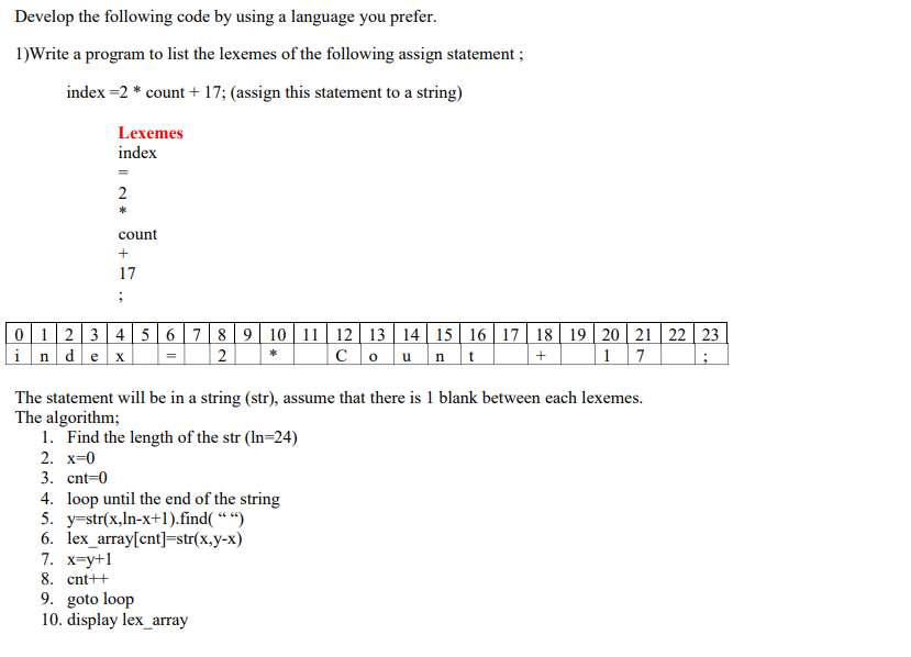Solved Develop the following code by using a language you | Chegg.com