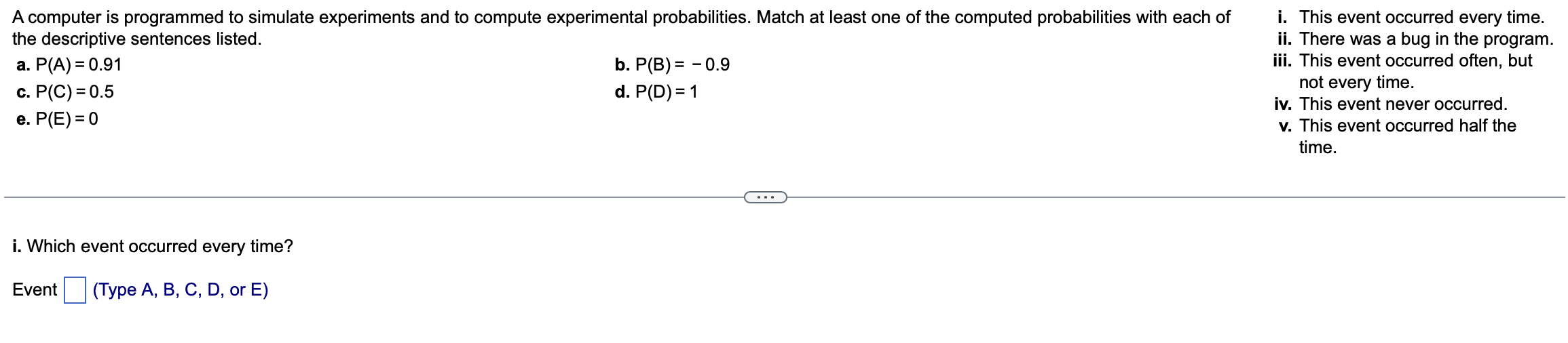 Solved A computer is programmed to simulate experiments and | Chegg.com
