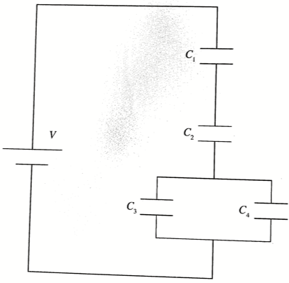Solved Four capacitors are arranged in the circuit shown in | Chegg.com