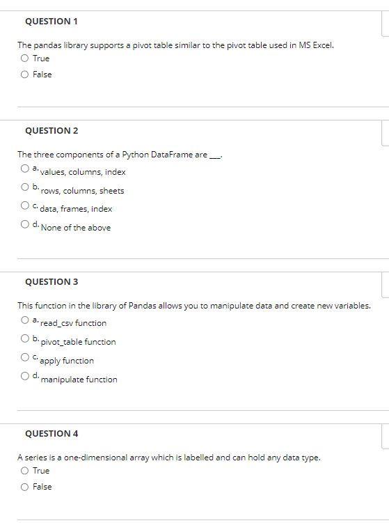 Solved The pandas library supports a pivot table similar to | Chegg.com